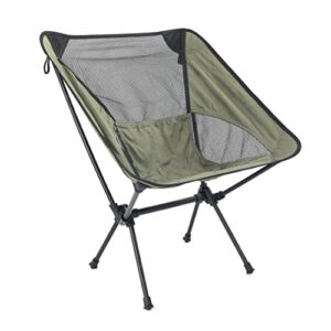 lightweight portable folding camping chair compact beach camp chairs for adults foldable backpacking chair outdoor chair for camping hiking lawn picnic outside travel (green)