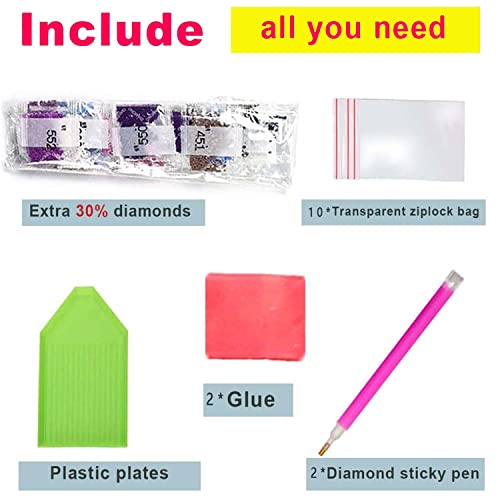 LYKEJI 5D DIY Full Drill Round Diamond Painting Kits,Flamingo Pattern for Adults and Beginner Diamond Arts Craft,Home Decoration and Room Wall Decor,Gift for Friends and Family