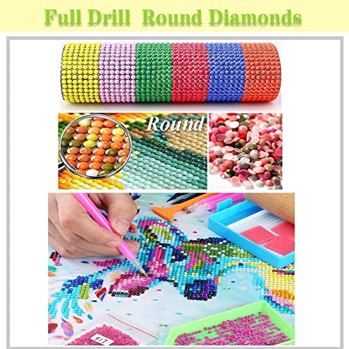 Tiwabb Flower Large Diamond Painting Kits,5D Diamond Painting Kits for Adults Kids DIY Diamond Art Kits Full Round Drill Diamond Dots Painting with Diamonds Gem Art and Crafts Home Decor 20X12inch