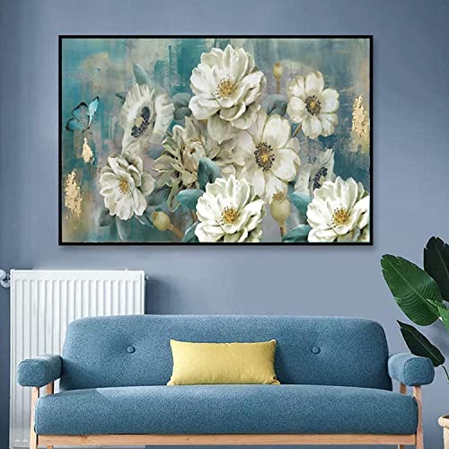 Tiwabb Flower Large Diamond Painting Kits,5D Diamond Painting Kits for Adults Kids DIY Diamond Art Kits Full Round Drill Diamond Dots Painting with Diamonds Gem Art and Crafts Home Decor 20X12inch