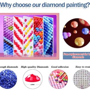 FFPTBNYX 12 Pack Diamond Painting Kits for Adults 5D DIY Diamond Art Kit Paint with Round Full Drill Diamonds for Beginners Gem Paintings Art for Home Wall Decor Gifts(12X16 Inch)