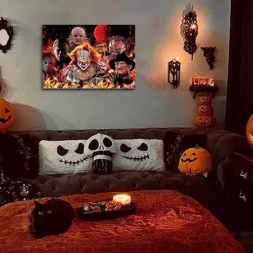 Ksxistiyt Halloween Diamond Art Painting Kits for Adults -Full Drill Diamond Dots Paintings for Beginners, Round Paint with Diamonds Pictures Gem Art Painting Kits DIY Adult Crafts 12x16inch