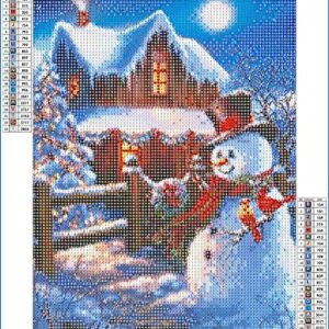 DoMyArt Diamond Painting Kits for Adults, Paint with 5D Crystal Diamonds Art with Accessories Tools(Canvas 15.7 x 11.8 inch) (Christmas Snowman)