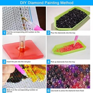 Adult & Kids 5D Diamond Painting Set - 4 Pieces, Round Diamond Digital Painting Kit, DIY Beginner Black Cat Diamond Art Kit, Matisse Van Gogh Living Room Bedroom Decoration (11.8x15.7)