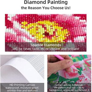 WHATWEARS Diamond Painting Kits 5D Cat Diamond Art Kit for Adults Mosaic Cat Book Gem Art Painting Kits with Crystal Rhinestone Paint with Diamond Dots for Home Wall Decor 11.8×15.7 inch