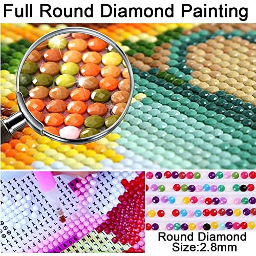 5D Diamond Painting Kits for Adults and Kids, Rhinestone Diamond Arts Kits for Beginners ， DIY 5D Diamond Painting Used for Home Wall Decor Gift Moon Butterfly (14X18 inch)