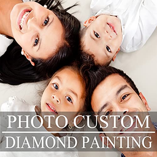 Carpaton Custom 5D DIY Diamond Painting Kits Full Drill for Adults,Personal Customized Gifts,Personalized Diamond Art for Home Wall Decor (11.7x11.7inch/30x30cm, Round Drill)