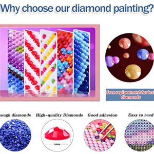 FFPTBNYX 6 Pack Diamond Painting Kits for Adults 5D Full Drill Diamond Art Paint with Round Diamonds DIY Gem Painting Kit for Home Wall Decor Gifts(12" x 16")