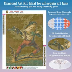 FORLAND Frog Diamond Painting Kits for Adults Beginners - 5D DIY Funny Full Drill Diamond Kits Painting Crafts for Home Wall Decor, Diamond Art Kits,12x16inch