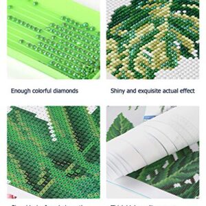 PP OPOUNT 6 Pack 5D Diamond Painting Kits for Adults, Green Plants Full Drill Round Diamond Cross Stitch Diamond Painting by Number Kits for Home Wall Decor(11.8x15.7 inch, Patent Product)