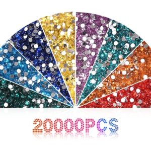 YBUTVY 5D Diamond Painting Beads, 20 Colors 20000 Pcs Round Sparkle Diamond Drill for Replacement for Missing Drills for DIY Crafts, 1000pcs Per Bag