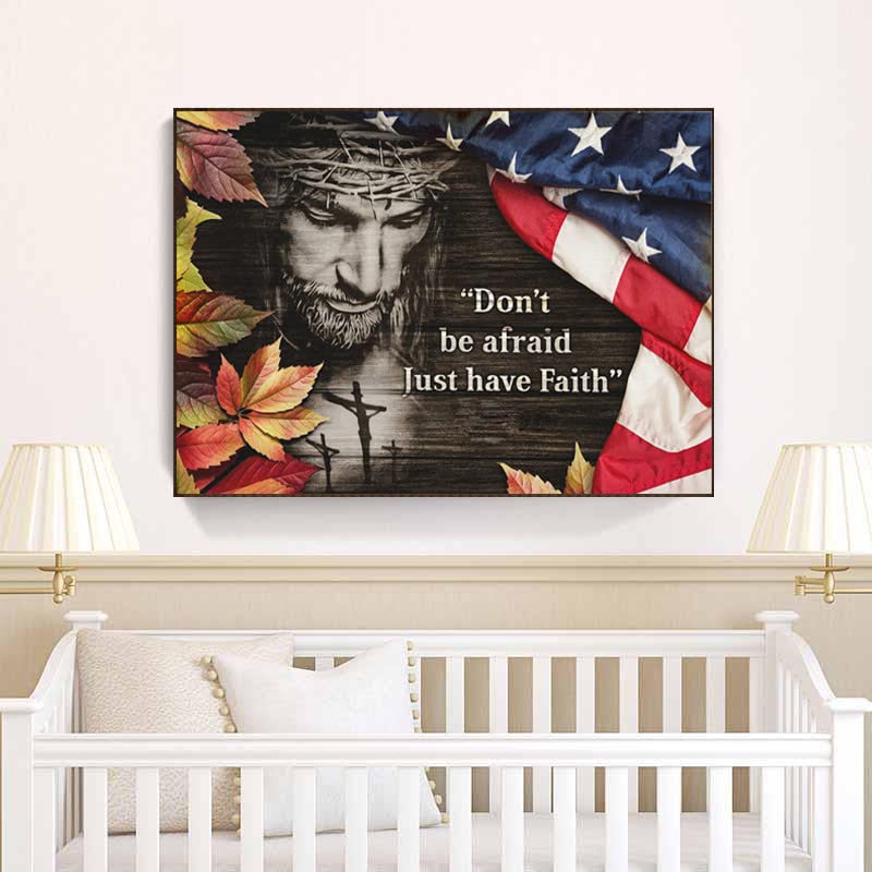 Father's Day Gift, Diamond Painting Kits for Adults, 5D Diamond Painting Jesus Diamond Art DIY Round Full Diamond Mosaic Kit Craft 12" x 16" Don't be Afraid, Just Have Faith