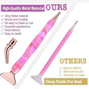 14pcs Diamond Art Pens Diamond Art Accessories and Tools Exquisite Metal Diamond Painting Pen Tips and 6 Glue Clay,Comfort Grip,Faster Drilling Diamond Painting diamond painting accessories Tools