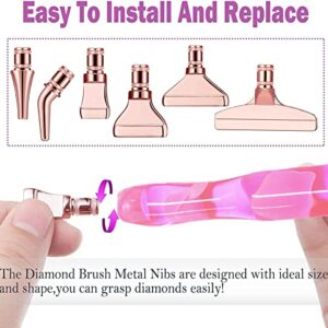 14pcs Diamond Art Pens Diamond Art Accessories and Tools Exquisite Metal Diamond Painting Pen Tips and 6 Glue Clay,Comfort Grip,Faster Drilling Diamond Painting diamond painting accessories Tools