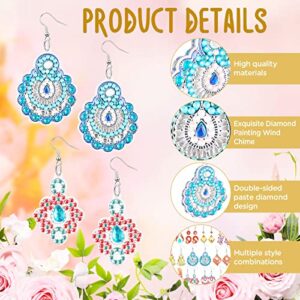 Kigeli 10 Pairs Diamond Painting Earrings Jewelry Diamond Art Earring Kit for Jewelry Making 5D DIY Earring Making Kit for Adults Kids Boho Dangle Drop Earrings Vintage Jewelry Crafting Charms Bulk