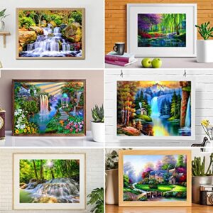 TINY FUN 12 Pack Diamond Painting Kits for Adults 5D Diamond Art Kit for Beginners DIY Full Drill Gem Art, Paint with Round Diamonds Paintings Packs for Home Wall Decor Gifts (12X16 Inch)