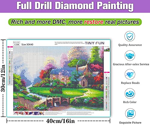 TINY FUN 12 Pack Diamond Painting Kits for Adults 5D Diamond Art Kit for Beginners DIY Full Drill Gem Art, Paint with Round Diamonds Paintings Packs for Home Wall Decor Gifts (12X16 Inch)