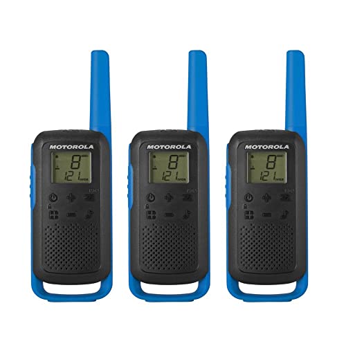 Motorola Solutions T270TP Two-Way Radio Black W/Blue Three-Pack