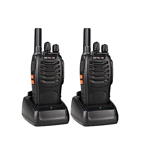 Retevis H-777 Rechargeable Walkie Talkies, Mini 2 Way Radios Long Range, Small Walky Talky, Portable FRS Two Way Radios with LED Flashlight(Black, 2 Pack)