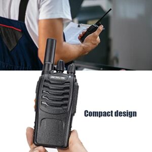 Retevis H-777 Rechargeable Walkie Talkies, Mini 2 Way Radios Long Range, Small Walky Talky, Portable FRS Two Way Radios with LED Flashlight(Black, 2 Pack)