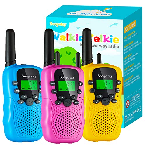 Soopotay Kids Toys for Ages 5 6 7 8 9 10 11 12, Walkie Talkies for Kids & Adults, Long Range Kids Walkie Talkie 3 Pack, Kids Two-Way Radios, Boys or Girls Birthday Gifts for 5-12 Years Old