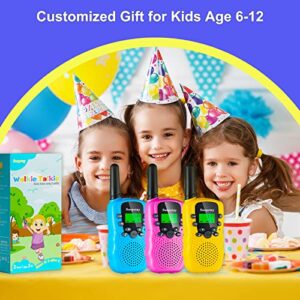 Soopotay Kids Toys for Ages 5 6 7 8 9 10 11 12, Walkie Talkies for Kids & Adults, Long Range Kids Walkie Talkie 3 Pack, Kids Two-Way Radios, Boys or Girls Birthday Gifts for 5-12 Years Old