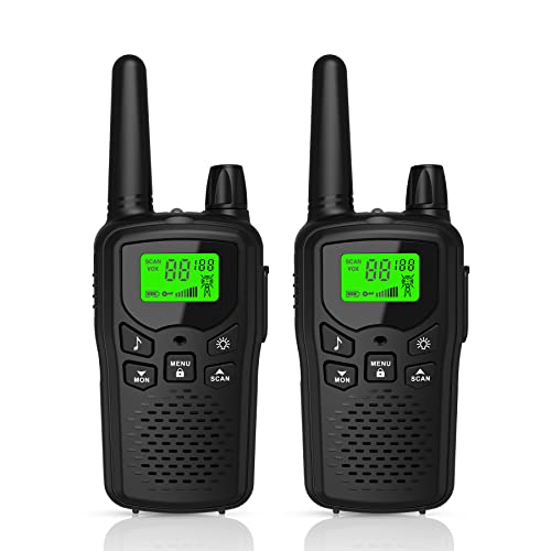 Walkie Talkies,Erelis Long Rang Walkie Talkies with 22 FRS Channels,Walkie Talkies for Adults with Lamp,VOX,LCD Display for Outdoor Activities