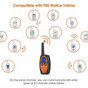 Two Way Radios for Adults, Topsung M880 FRS Walkie Talkie Long Range with VOX Belt Clip/Hands Free Walki Talki with Noise Cancelling for Women Kids Camping Hiking Cruise Ship (Orange 2 in 1)