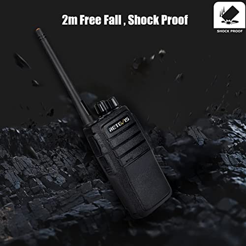 Retevis RT21 Walkie Talkies for Adults, 2 Way Radios Walkie Talkies Long Range, Portable FRS Two Way Radios with Earpiece, Handfree, for Government Education Churches Dealers(10 Pack)