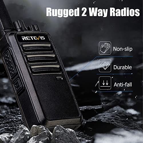 Retevis RT68 Walkie Talkie for Adults, Portable Two-Way Radios Long Range, Handsfree, 2 Way Radios Rechargeable with USB Charging Base and Adpter, for School Restaurant Retail Business(10 Pack)