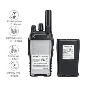 Retevis H-777 Walkie Talkies Rechargeable, 2 Way Radios Long Range, Portable FRS Two-Way Radios, Short Antenna, LED Flashlight, for Adults Family Outdoor (3 Pack)