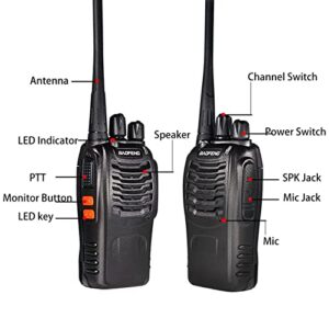 Talkie Walkie BF-888S 1 Pair of Charging interphones 16 Channel Professional Radio Communication walkie Talkie for Construction Restaurants and supermarkets etc