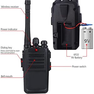 2Pcs Black 10 Meter Walkie Talkies Simple Intercom Mini Interphone for Parent Child Game