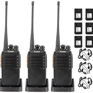 Seodon Walkie Talkies for Adults with Backup Batteries for Each Walkie Talkie Long Range Two Way Radio with Earpieces 3 Pack