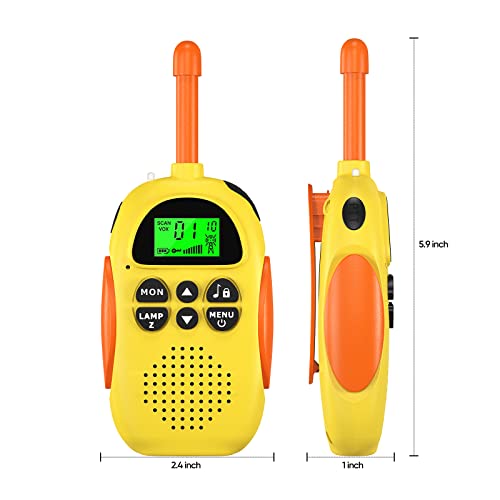 Walkie Talkies for Kids: 2 Pack Rechargeable Kids Walkie Talkies, Long Range 22 Channels 2 Way Radio Kids Christmas Birthday Outdoor Camping Fun Toy Gift for 3-12 Year Old Boys Girls