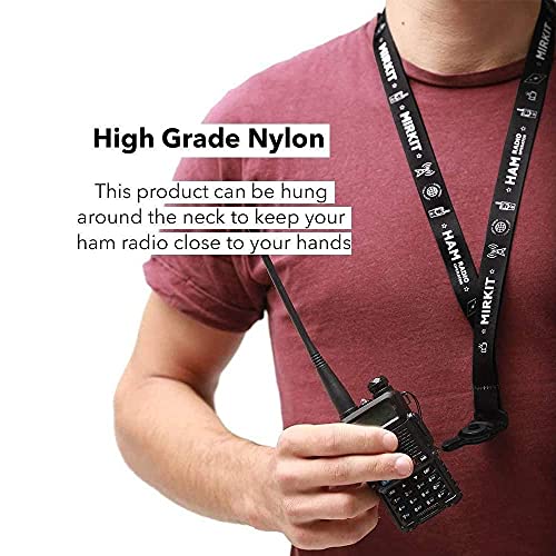 Lanyard Mirkit HAM Radio Operator Neck Strap BAOFENG Accessories and Radio Equipment Quick Release for Two Way Radios, Ham Radio Gifts