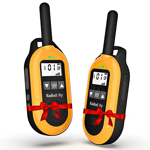 Radioddity FS-T2 Kids Walkie Talkies for Adults Family Long Range Rechargeable FRS Two Way Radio, 22 Channels with VOX, NOAA, USB Charging, Perfect for Birthday Gift, 2 Pack