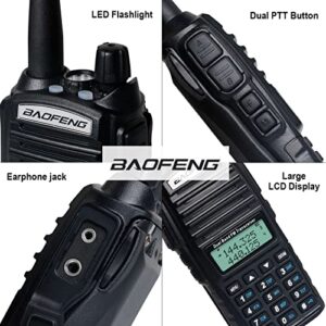 Baofeng UV-82 Baofeng Radio High Power Ham Radio Handheld with Wireless Programmer (No Driver Issues),Walkie Talkies with Earpiece and 2800mAh Battery(1 Pack-Black)