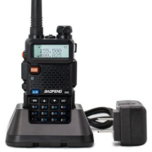 BaoFeng Radio UV-5R 2-Pack Walkie Talkies Include 4 Batteries, Handheld Ham Radio with Greaval GV-771 High Gain Antenna and Programming Cable (Black)