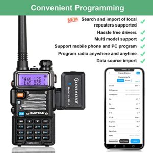 BaoFeng Radio (Upgraded from BaoFeng UV-5R) 8Watt Ham Radio Handheld Supported Phone Program with 771 Long Antenna Wireless Programmer Dual Band Walkie Talkies Two Way Radio Includes Full Kit