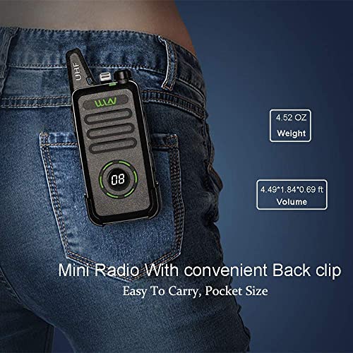 WLN KD-C1plus Mini Handheld Portable Tway Radio Walkie Talkie UHF Transceiver Radio with Dock Charger