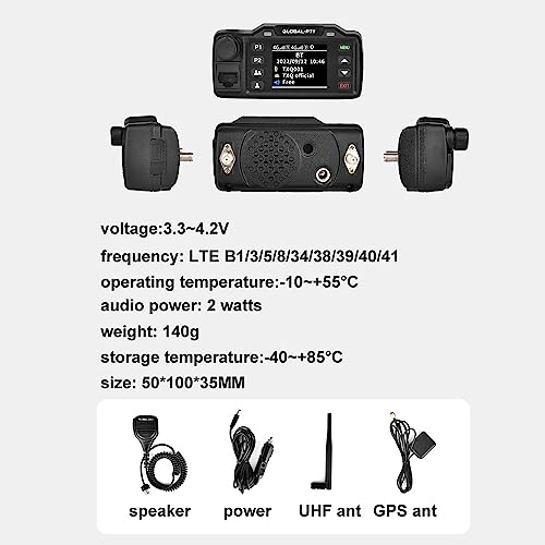 Wurui TXQ Global-ptt poc 4G LTE Vehicle Two Way Radio 12-24V Mini car Mount walkie talkies GPS for Adults Long Range 1000 Miles (2 PCS with sim Card)