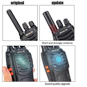 Retevis H-777 Walkie Talkie Rechargeable Long Range,Portable Two-Way Radio, Flashlight, Emergency Alarm, Hands Free(1 Pack)