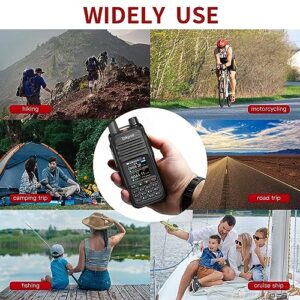 Talkpod A36Plus GMRS Handheld Two Way Radio Walkie Talkies for Adults Long Range with VHF UHF Receive, 5W Output, 512 Channels, 1.44inch Color Screen (Black)