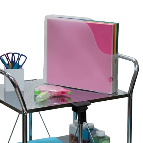 Advantus Vertical Scrapbook Paper Holder, Frosted