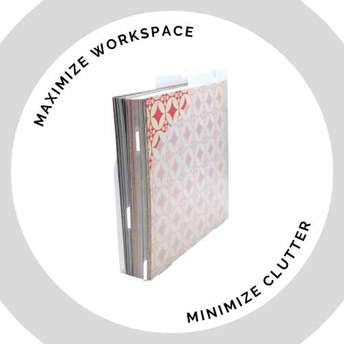 Advantus Vertical Scrapbook Paper Holder, Frosted