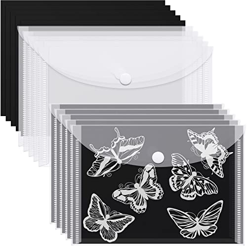 48 Pack Clear Stamp and Die Storage Bag with Rubber Magnetic Storage Sheets Plastic Die Cut Storage Clear Envelope Storage Pocket Resealable Cutting Dies Organizer Holder for Scrapbooking Card Making