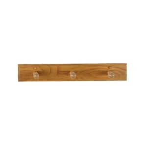 Design House 561225 Dalton Rustic Triple Robe Hook for Bathroom Kitchen Closet, Honey Oak, One Size