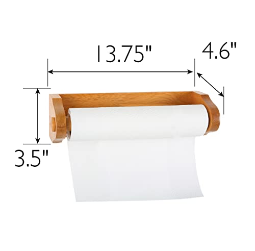 Design House 561233 Dalton Paper Towel Holder with Concealed Screws, Honey Oak, 12-inch