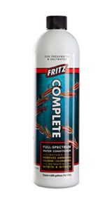 fritz aquatics - fritz complete water conditioner/dechlorinator for fresh & salt water aquariums, 16 oz